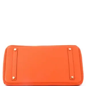Hermès Birkin Handbag Orange Togo With Gold Hardware 35