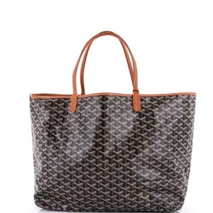Goyard Saint Louis Tote Printed Coated Canvas Gm - Brown