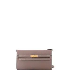 Hermès Kelly To Go Wallet Chevre Mysore - Grey