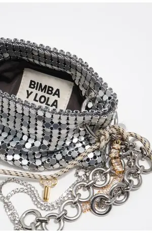 Bimba Y Lola Metallic Mesh Mini Bag