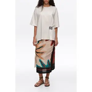 Bimba Y Lola Positional Sun Midi Wrap Skirt