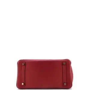 Hermès Birkin Handbag Togo With Gold Hardware 30 - Red