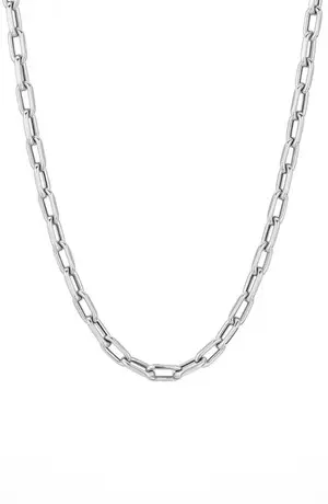 Adina Reyter Italian Chain Link Necklace - Silver