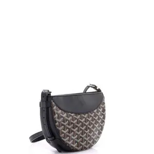 Goyard Hirondelle Shoulder Bag Coated Canvas And Leather - Black