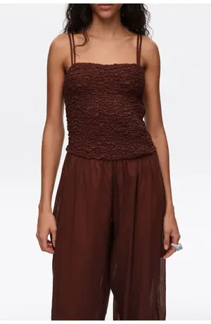 Bimba Y Lola Cotton Gathered Balloon Jumpsuit