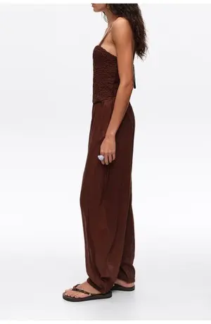 Bimba Y Lola Cotton Gathered Balloon Jumpsuit