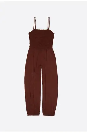 Bimba Y Lola Cotton Gathered Balloon Jumpsuit
