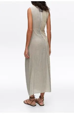 Bimba Y Lola Striped Ruched Knot Dress