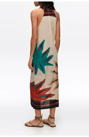 Bimba Y Lola Printed Midi Wrap Dress