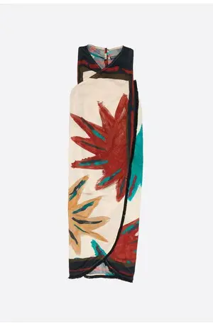 Bimba Y Lola Printed Midi Wrap Dress