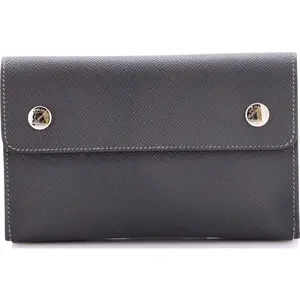 Hermès Double Snap Pochette Crossbody Epsom - Gris Misty