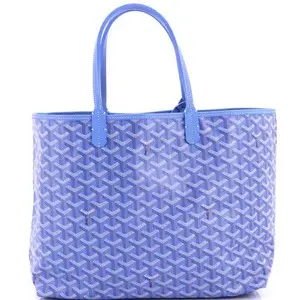 Goyard Saint Louis Reversible Tote Coated Canvas And Printed Canvas Pm - Blue
