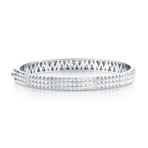 MICHAEL M Tetra Hinged Bangle Bracelet - Silver