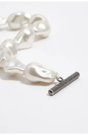 Bimba Y Lola Pearl And Enameled Seashell Necklace