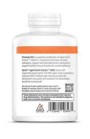 KYOLIC Aged Garlic Extract Formula 103, Immune Support