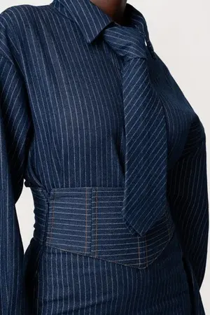 OFUURE Pinstripe Mika Necktie