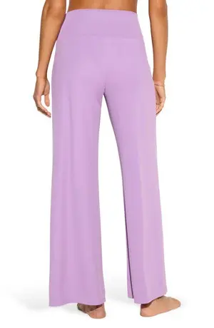 Spiritual Gangster Journey Wide Leg Jersey Pants - Amethyst