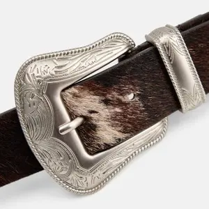 MARC NOLAN Western Hand-painted Cowhide Leather Belt