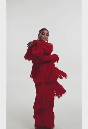 OFUURE Igho Sequin Fringe Maxi Dress