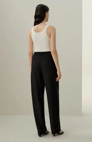 Lilysilk Curved Seam Silk Crepe Pants