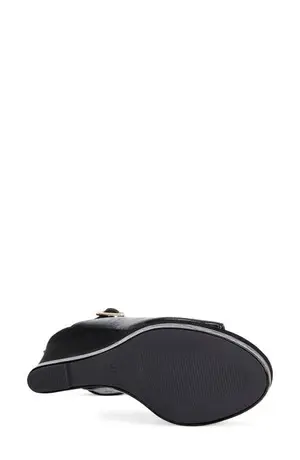 AZALEA WANG Tana Platform Ankle Strap Sandal - Black