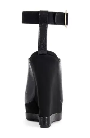 AZALEA WANG Tana Platform Ankle Strap Sandal - Black