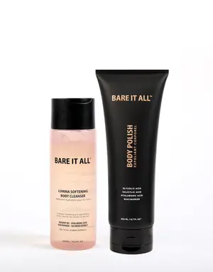 BARE IT ALL Shower Kit Lumina Cleanser And Body Polish - Natural
