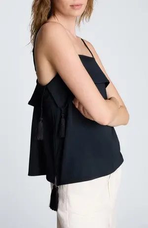 KENNETH COLE Tassel Trim Foldover Camisole
