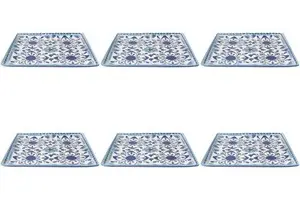 DANICA BRANDS Porto Stamped Plateset Of 2 - Blue