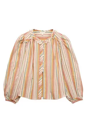 PER UNA BY M&S Stripe Button-up Shirt - Pink/multi