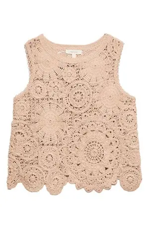PER UNA BY M&S Crochet Knit Vest