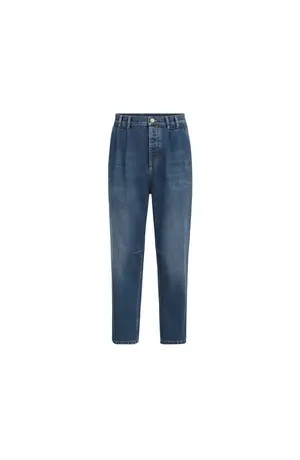 Brunello Cucinelli Comfort Cotton Denim Five-pocket Trousers - Medium Denim