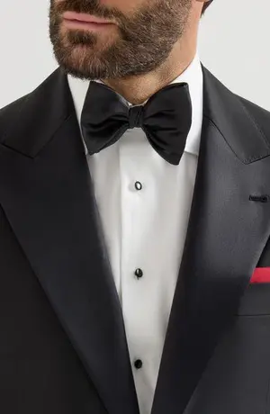 Brunello Cucinelli Cotton And Silk Satin Bow Tie - Black