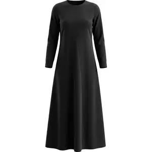 LA ENCEINTE Maternity Crepe Long Sleeve Flared Maxi Dress - Black