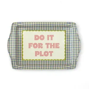 JOLLITY & CO Bookish Collection Metal Trinket Trays - Do It For The Plot