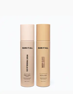 BARE IT ALL Glo-up Kit Renewal Serum And Body Gloss - Natural