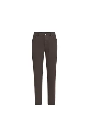 Brunello Cucinelli Traditional Fit Five-pocket Jeans - Brown