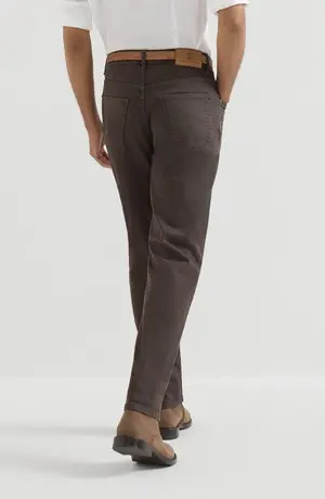 Brunello Cucinelli Traditional Fit Five-pocket Jeans - Brown