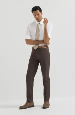 Brunello Cucinelli Traditional Fit Five-pocket Jeans - Brown