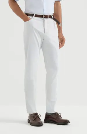 Brunello Cucinelli Brunello Cucinelli Traditional Fit Five-Pocket Jeans Snow