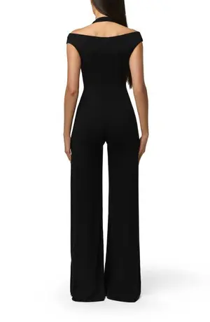 Naked Wardrobe Double-strap Wide Leg Jumpsuit