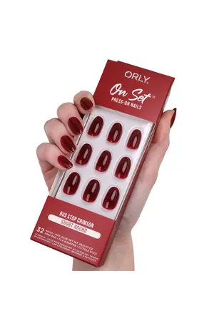 ORLY Bus Stop Crimson Solid Press-on Nails