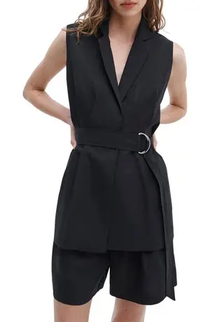 Rag & Bone Mandi Belted Vest - Black
