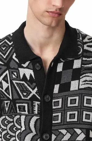 John Varvatos Simone Jacquard Cardigan