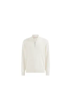 Brunello Cucinelli Cashmere Half-zip Sweater - Panama