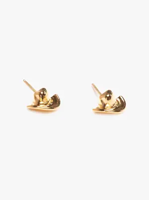 ABLE Cowboy Hat Stud Earrings - Gold