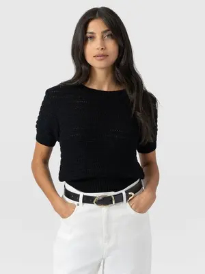 SAINT + SOFIA Ester Short Sleeve Knit