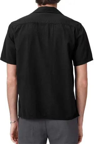 John Varvatos Cotton Seersucker Camp Shirt