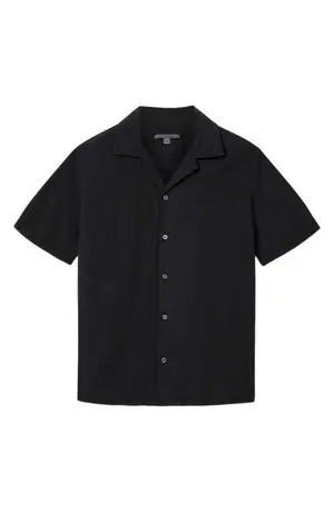 John Varvatos Cotton Seersucker Camp Shirt