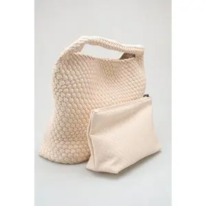 PROLOGUE SHOES Bellini Woven Handle Bag - White